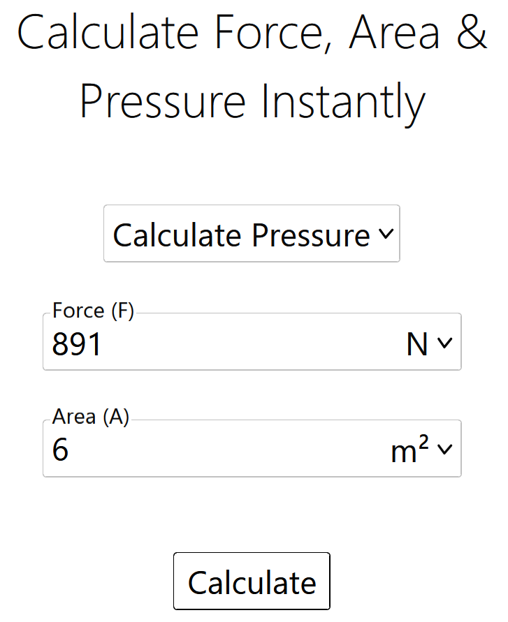 Pressure Calculator